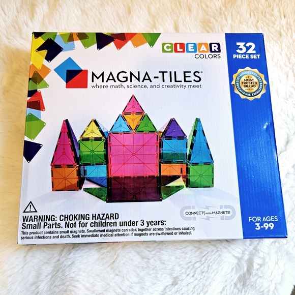 Magna Tiles | Toys | Magnatiles 32piece Clear Colors Set The Original ...